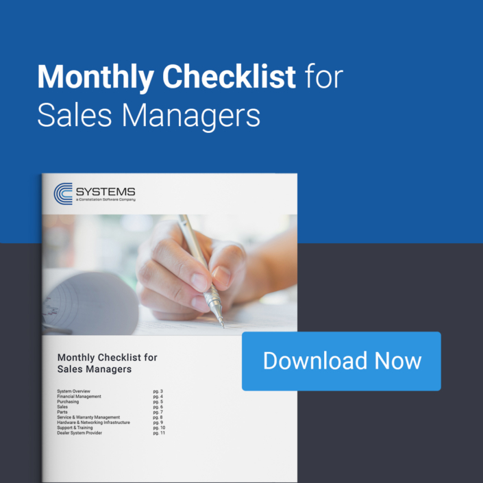 Checklist: Monthly Checklist for Dealership Sales Managers [Download ...